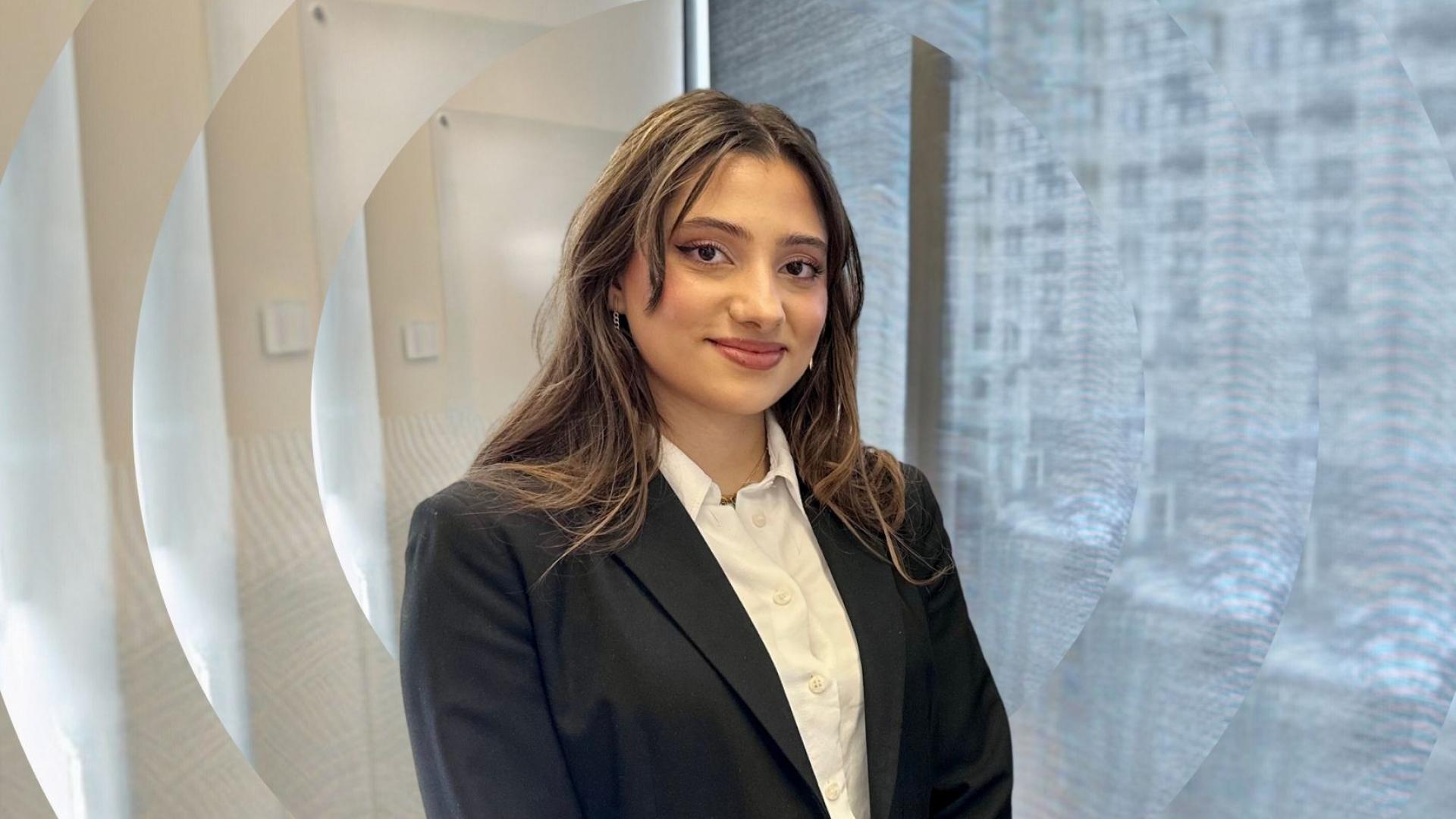 Mike Cormier, Englobe's president, welcoming a future CEO for the day ...